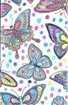 Solve Coloring Butterflies jigsaw puzzle online with 15 pieces