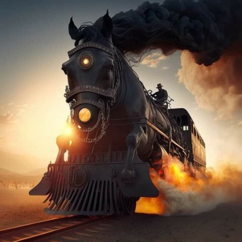 Solve Horse Train jigsaw puzzle online with 144 pieces
