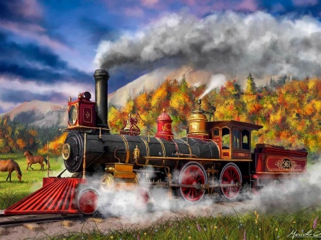 Solve Full Steam Ahead jigsaw puzzle online with 204 pieces