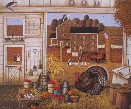 Solve Turkey In The Straw {Charles Wysocki} jigsaw puzzle online with ...