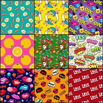 Solve Pop art patterns 11 jigsaw puzzle online with 81 pieces