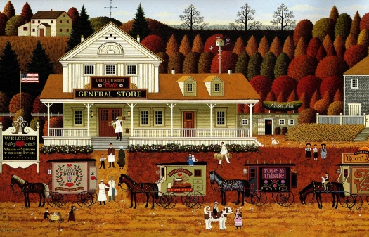 Jigsaw Puzzle | 198 pieces | Stocking Up {Charles Wysocki} | Jigidi