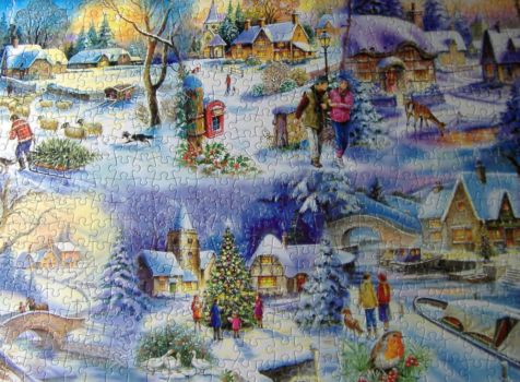 Solve Christmas Puzzle - Winter jigsaw puzzle online with 24 pieces
