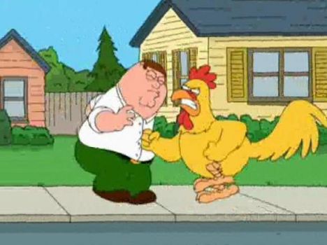Jigsaw Puzzle | Peter Griffin Chicken fighting | 63 pieces | Jigidi