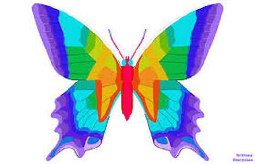 Solve Color Wheel Butterfly jigsaw puzzle online with 24 pieces