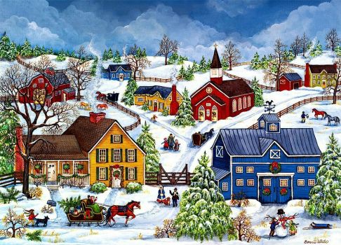 Solve Jingle Bells. Jingle Bells jigsaw puzzle online with 88 pieces