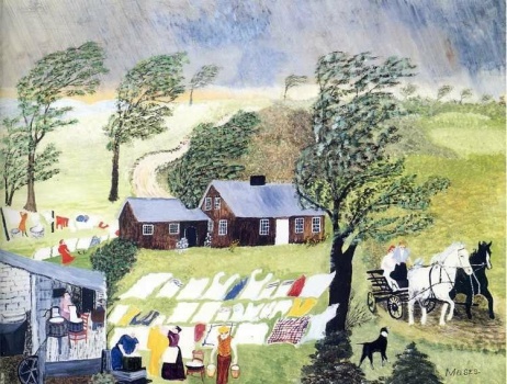 Solve grandma-moses- jigsaw puzzle online with 48 pieces
