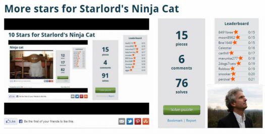 Solve 30 Stars for Starlord's Ninja Cat!! jigsaw puzzle online with 15 ...