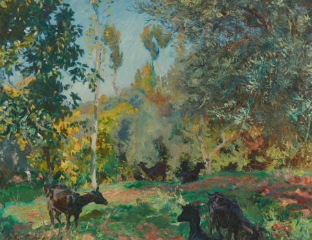 Solve John Singer Sargent - Landscape with Goats jigsaw puzzle online ...