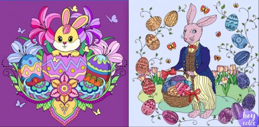 Solve Easter Bunnies jigsaw puzzle online with 50 pieces