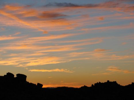 Solve sunset fire High Desert CA jigsaw puzzle online with 154 pieces