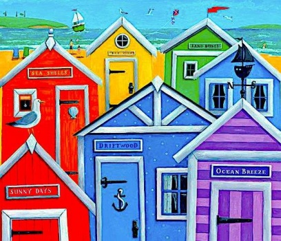 Solve Ocean Beach Huts jigsaw puzzle online with 72 pieces