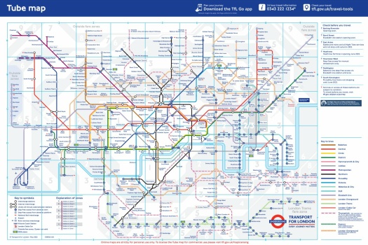 Solve London Tube Map jigsaw puzzle online with 352 pieces