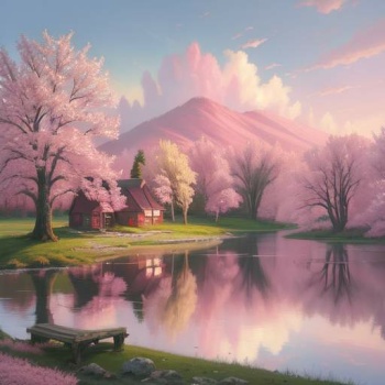 Solve The pink valley jigsaw puzzle online with 49 pieces