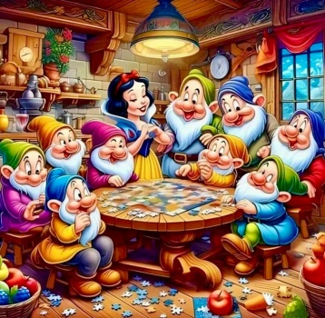 Solve Snow White jigsaw puzzle online with 121 pieces