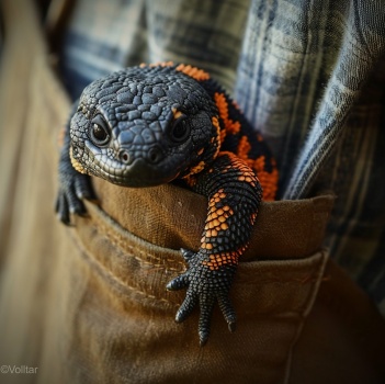 Solve Pet Gila Monster jigsaw puzzle online with 9 pieces