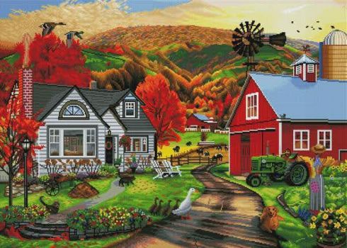 Solve farm-country- jigsaw puzzle online with 70 pieces
