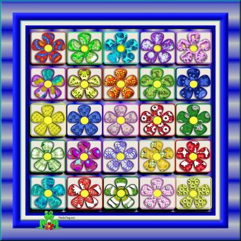 Solve Flower Power Boxes jigsaw puzzle online with 256 pieces