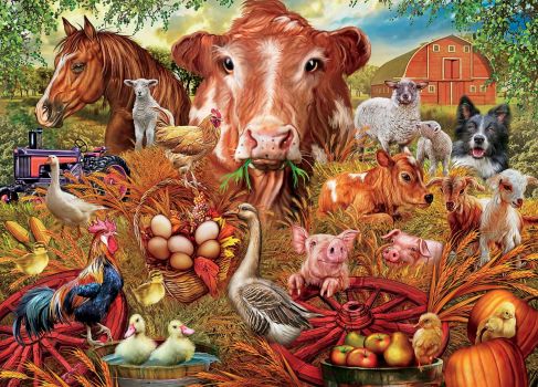 Solve Farm Animals jigsaw puzzle online with 560 pieces