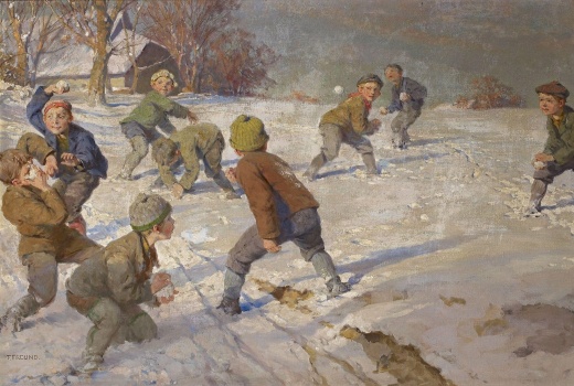 Solve SNOWBALL FIGHT! / Fritz Freund - (German, 1859–1936 ...