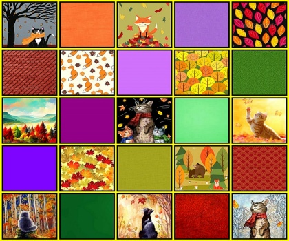 Solve Falling for Felines (W) jigsaw puzzle online with 252 pieces