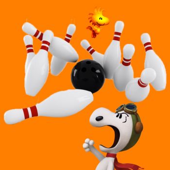 Solve Snoopy Bowling jigsaw puzzle online with 64 pieces