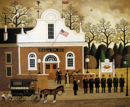 Solve Roll call {Charles Wysocki} jigsaw puzzle online with 180 pieces