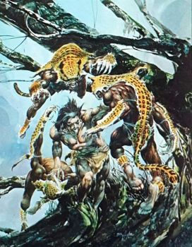 Solve TARZAN AND THE LEOPARD MEN #18 jigsaw puzzle online with 48 pieces