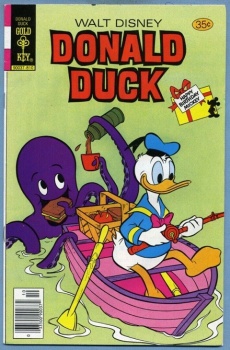 Solve Donald and the Octopus jigsaw puzzle online with 96 pieces