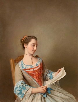 Solve La liseuse, Portrait of Susanna Lewis seated, 1755, Jean-Étienne ...