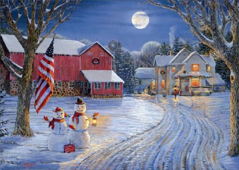 Solve Moonlight Greeting Sam Timm jigsaw puzzle online with 117 pieces