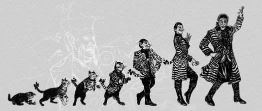 Solve evolution of felis sapiens jigsaw puzzle online with 24 pieces