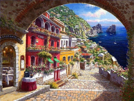 Solve Archway to Capri by Sam Park jigsaw puzzle online with 70 pieces