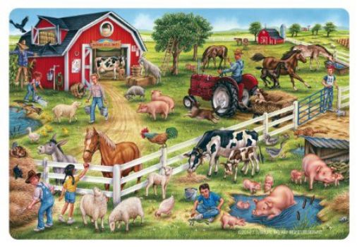 Solve A very busy farm!!! jigsaw puzzle online with 35 pieces