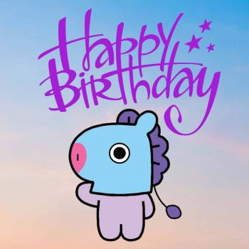Solve BT21 Mang Birthday jigsaw puzzle online with 64 pieces