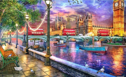 Solve River Thames jigsaw puzzle online with 198 pieces