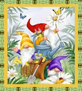 Solve Spring Gnomes jigsaw puzzle online with 132 pieces