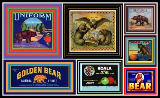 Solve Theme - Animals - Bears on Vintage Fruit Crate Labels jigsaw ...