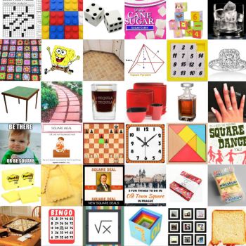 Solve SQUARE THINGS jigsaw puzzle online with 256 pieces