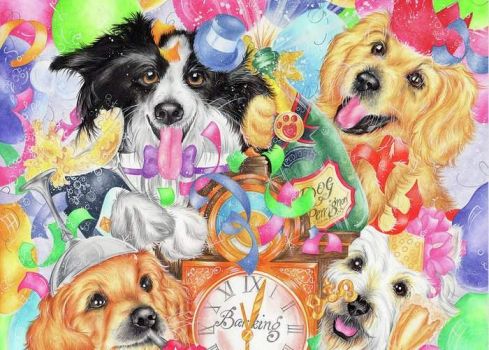 Solve Happy New Year jigsaw puzzle online with 70 pieces