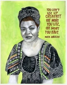 Solve Maya Angelou jigsaw puzzle online with 108 pieces