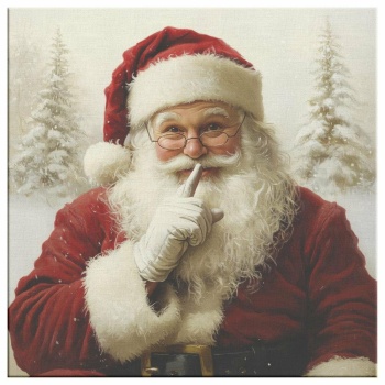 Solve Vintage Santa Hush jigsaw puzzle online with 64 pieces