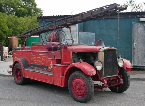 Solve 1934 Leyland Cub Fire Tender jigsaw puzzle online with 35 pieces