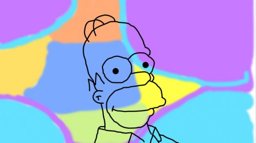 Solve Homer Simpson jigsaw puzzle online with 84 pieces