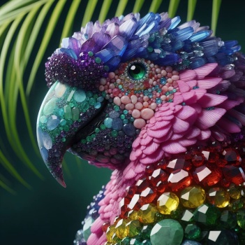 Solve Rainbow Parrot jigsaw puzzle online with 144 pieces