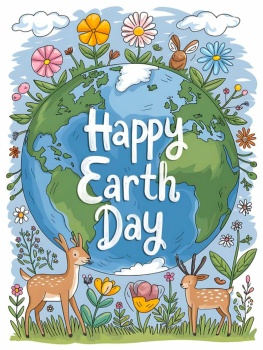 Solve Happy Earth Day jigsaw puzzle online with 48 pieces
