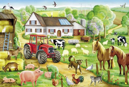 Solve Farm animals! jigsaw puzzle online with 126 pieces