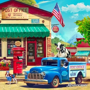 Solve at the post office jigsaw puzzle online with 49 pieces