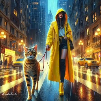 Solve Night Walk in Yellow jigsaw puzzle online with 144 pieces