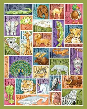 Solve ALPHABET ZOO jigsaw puzzle online with 63 pieces